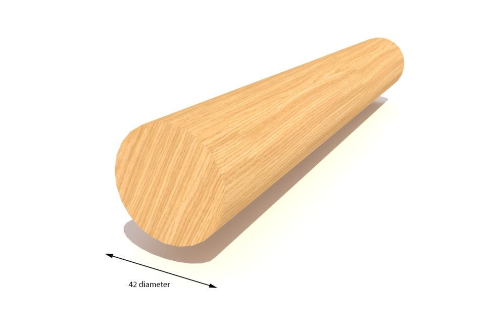 Victorian Ash Round Timber Handrail 42mm dia - Architectural Supplies