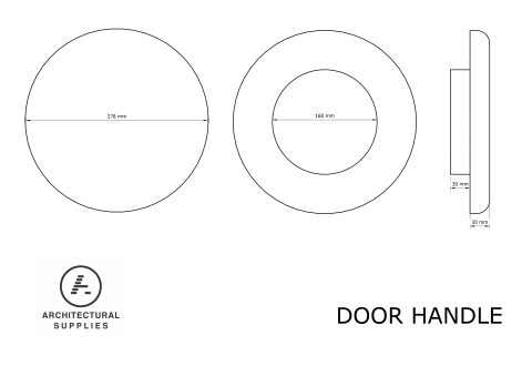 Entrance Door Handle Round - Soft Edge - Architectural Supplies